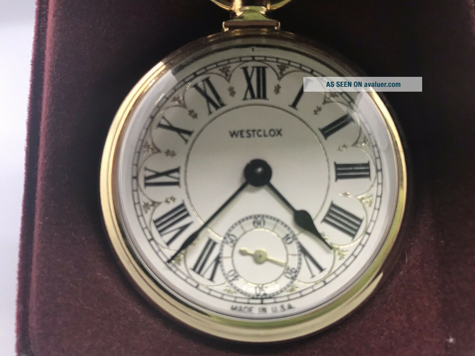 Westclox Vintage Antique Styled Locomotive Train Railroad Pocket Watch ...