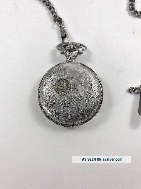 Milan Quartz Eagle Pocket Watch With Chain And Clip | #12335385