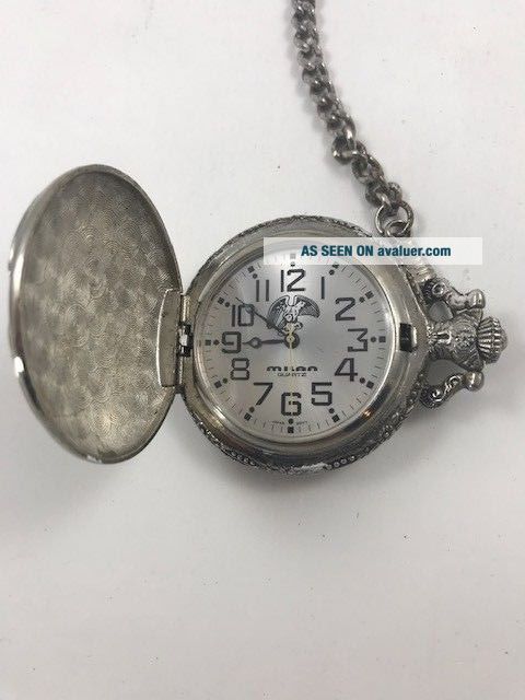 Milan Quartz Eagle Pocket Watch With Chain And Clip | #12335385