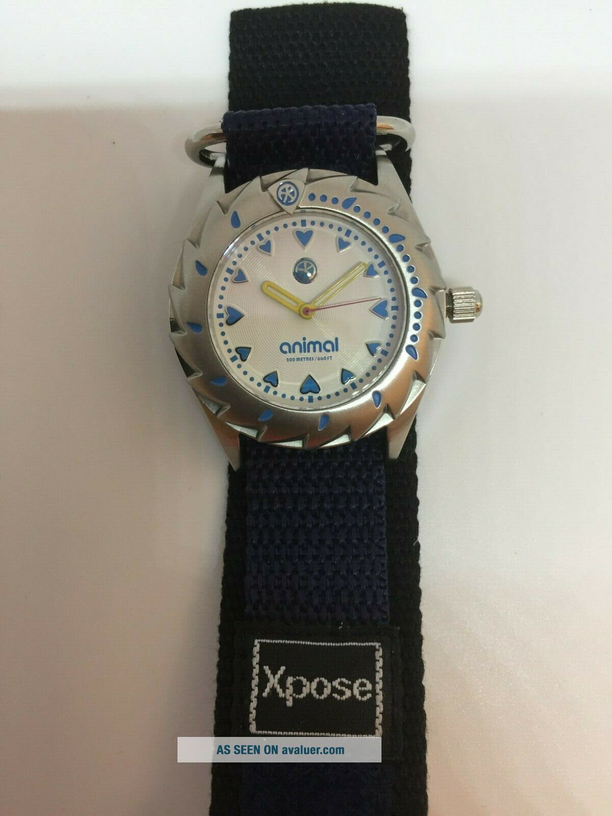 Animal Watch Zepheresse Quartz On Black Strap. Screw Down Crown & Case ...