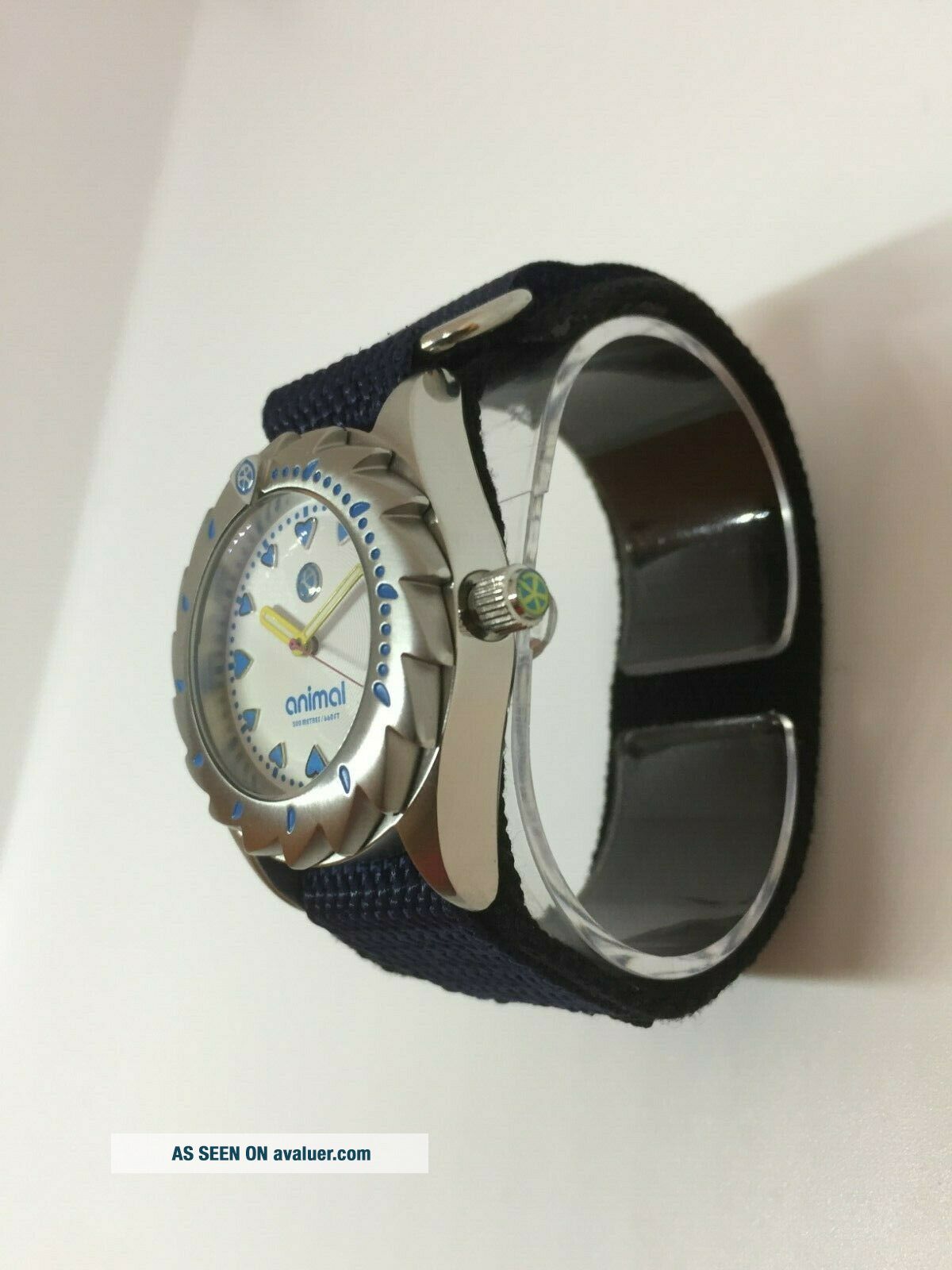Animal Watch Zepheresse Quartz On Black Strap. Screw Down Crown & Case ...
