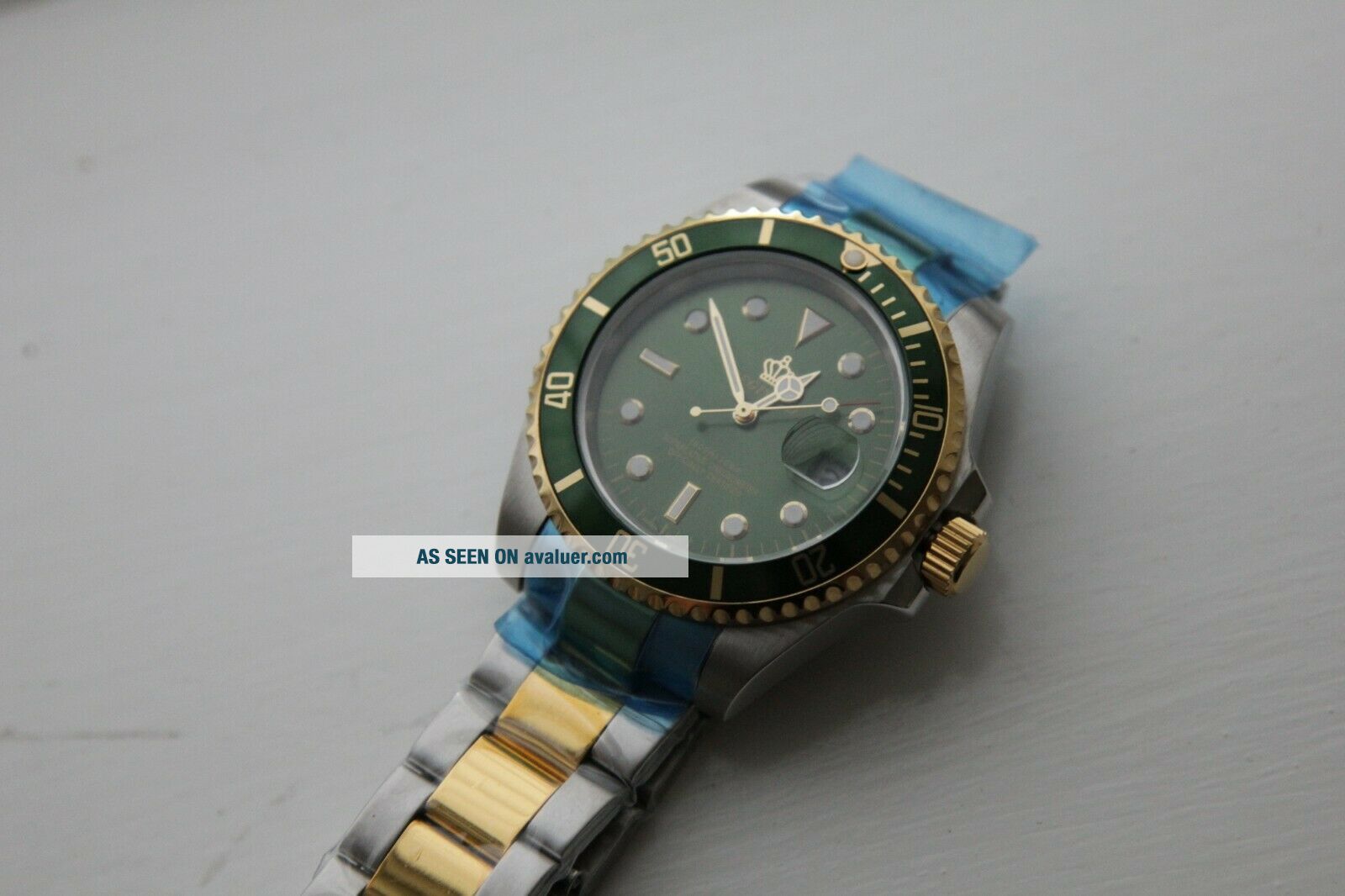 REGINALD SUBMARINER HOMAGE DIVER STYLE Luxury Quartz Watch Black Gold ...