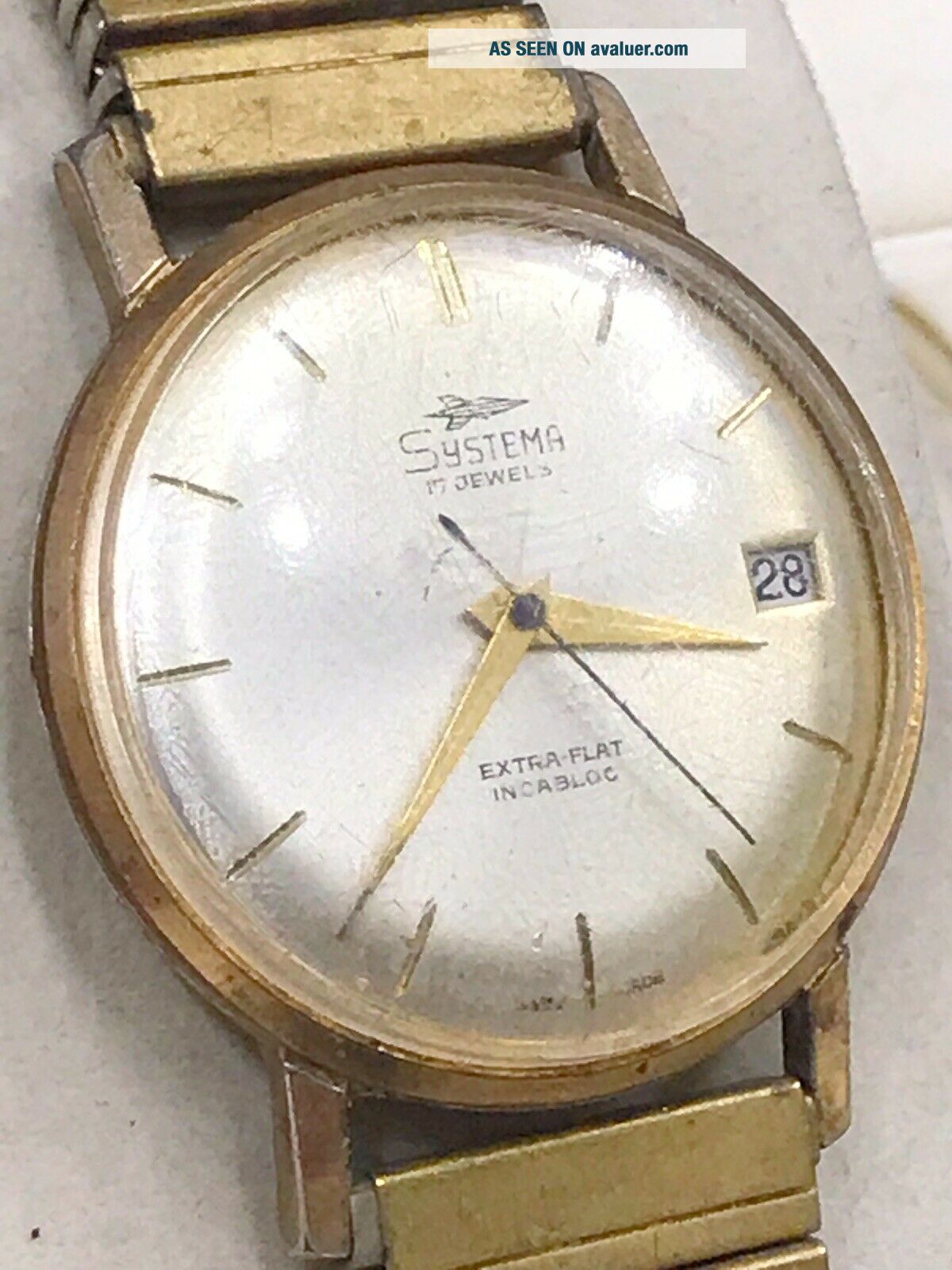Vintage Mens Systema Watch 17 Jewels Swiss Made Incabloc Joblot House ...