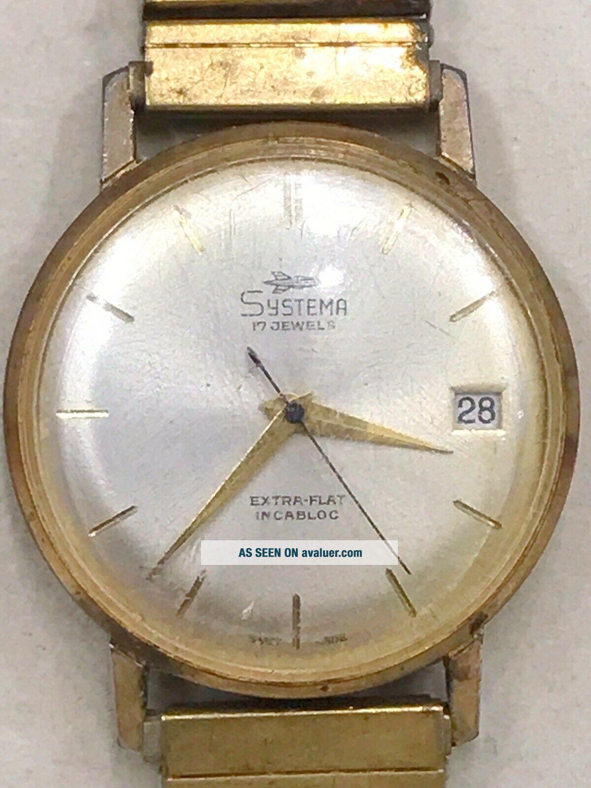 Vintage Mens Systema Watch 17 Jewels Swiss Made Incabloc Joblot House ...