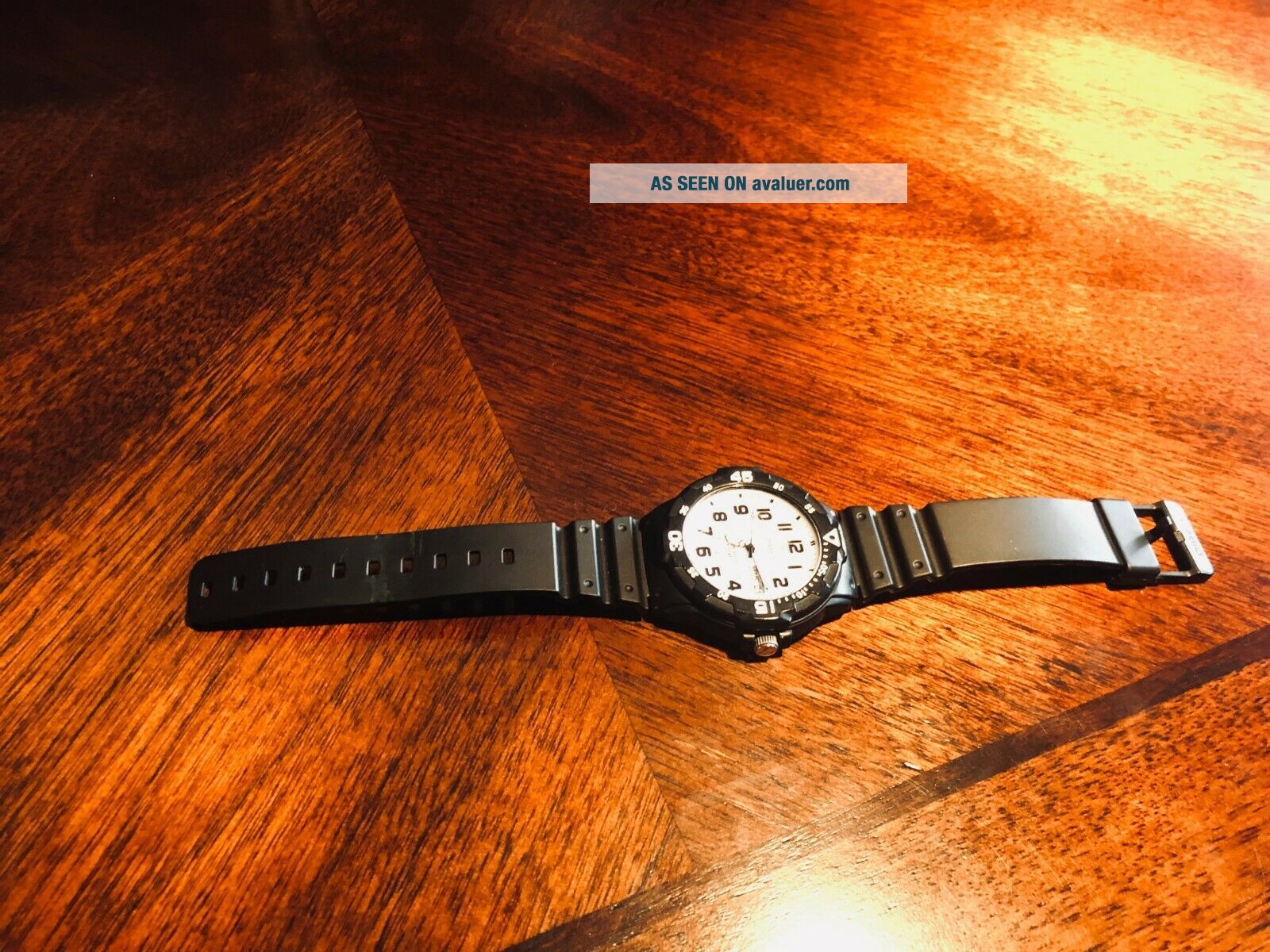 Mens Casio Quartz Diver Watch (Black Case With White Face) | #12422771