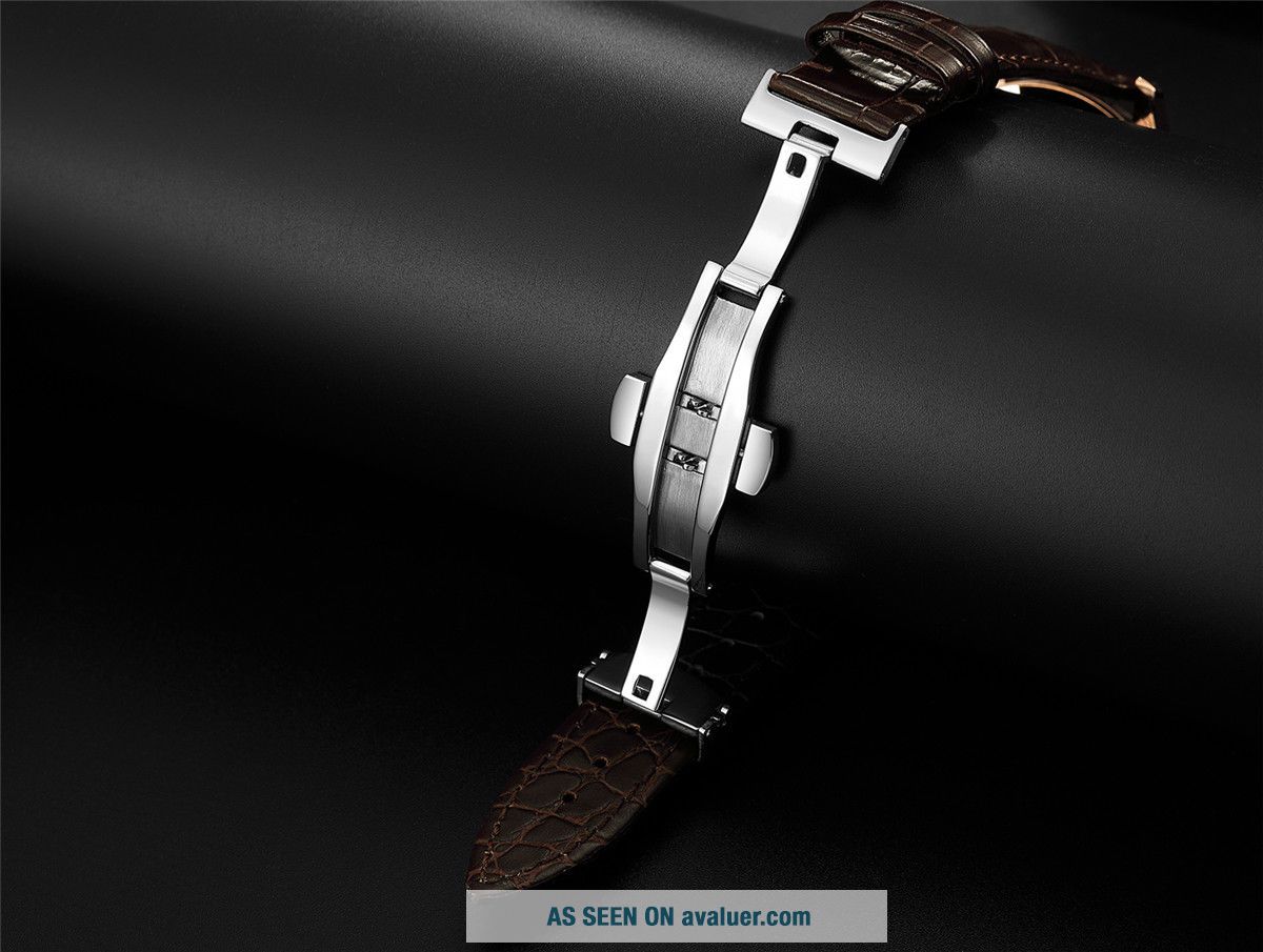 Skeleton Men Automatic Mechanical Wrist Watch Moon Phase Tourbillon ...