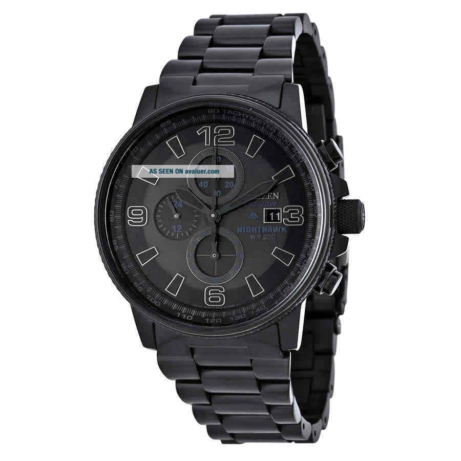 Citizen NightHawk EcoDrive Chronograph Men ' S Watch CA0295 - 58E ...