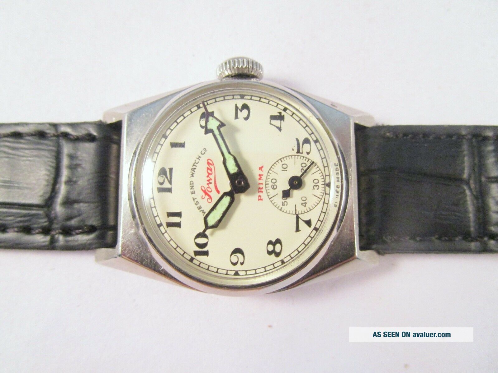 RARE Vintage West End Watch Co. Sowan Prima Winding Swiss Wrist Watch ...