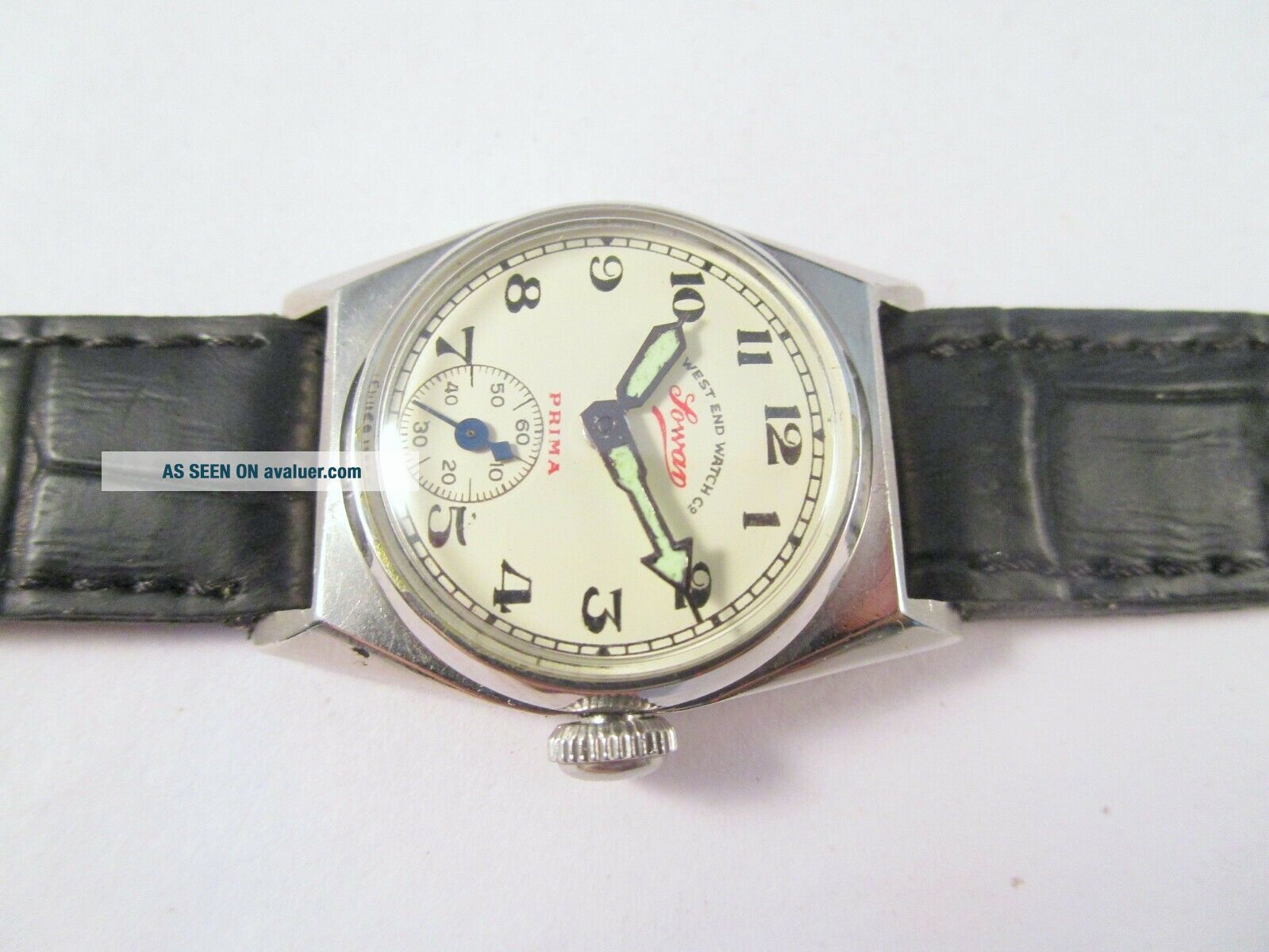 RARE Vintage West End Watch Co. Sowan Prima Winding Swiss Wrist Watch ...
