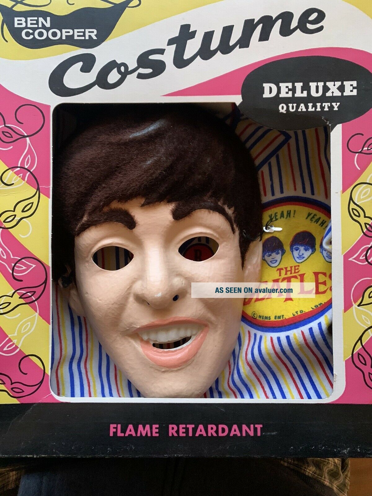 Beatles Paul McCartney Ben Cooper Sz Med Halloween Costume Mask ...