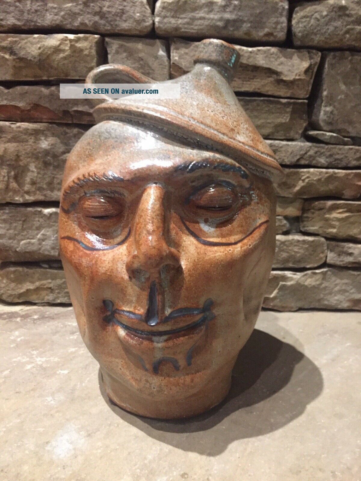 Southern Folk Pottery Face Jug Wizard Of Oz Tin Man Michel Bayne SC ...