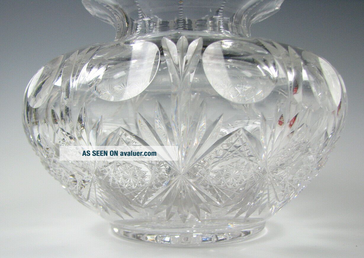 Cut Glass ABP American Brilliant Period Vase Hawkes Antique | #12599062