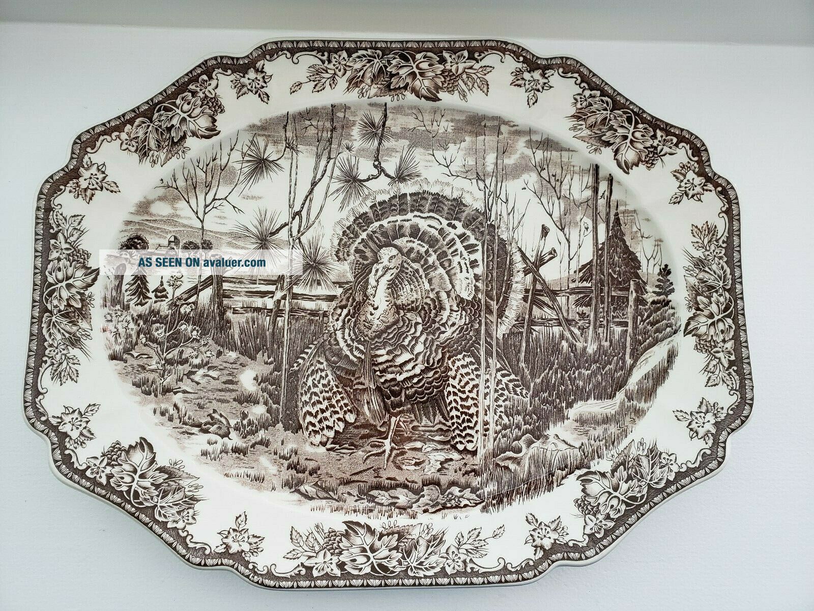 TURKEY PLATTER Josiah Wedgwood Williams - Sonoma HIS MAJESTY 20 " Made ...