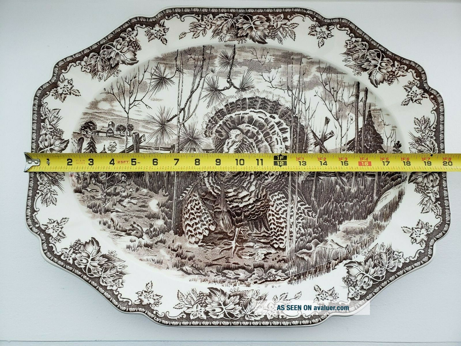 TURKEY PLATTER Josiah Wedgwood Williams - Sonoma HIS MAJESTY 20 " Made ...