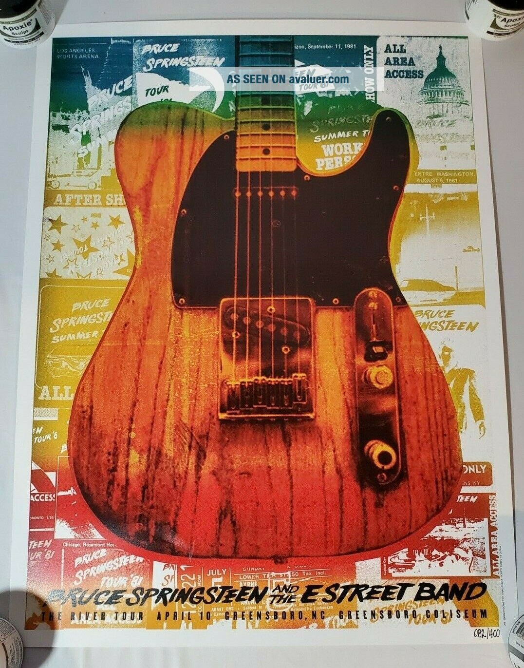 BRUCE SPRINGSTEEN THE RIVER TOUR Poster 2016 Greensboro Cancelled ...