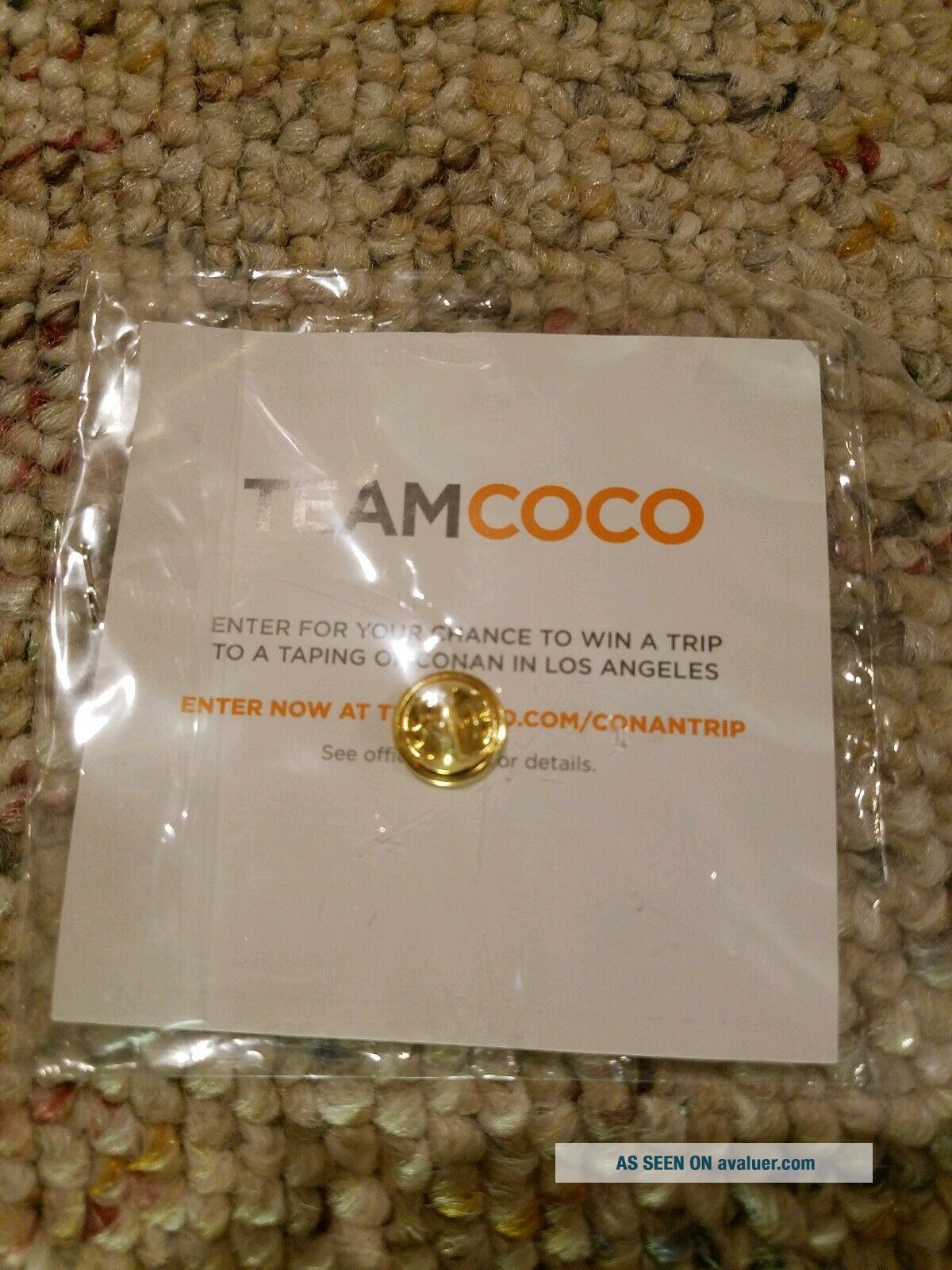 I’m With Team Coco Conan O’Brien Late Night Orange Collectors Pin ...