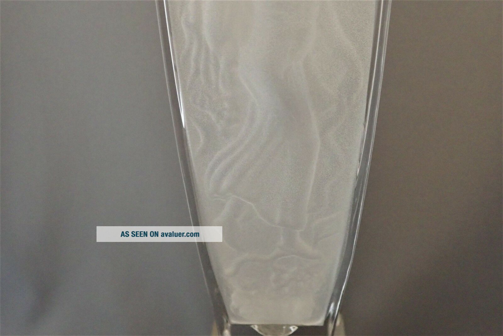 Bohemia Art Nouveau Frosted Crystal Dancing Lady Nude Vase | #12662761