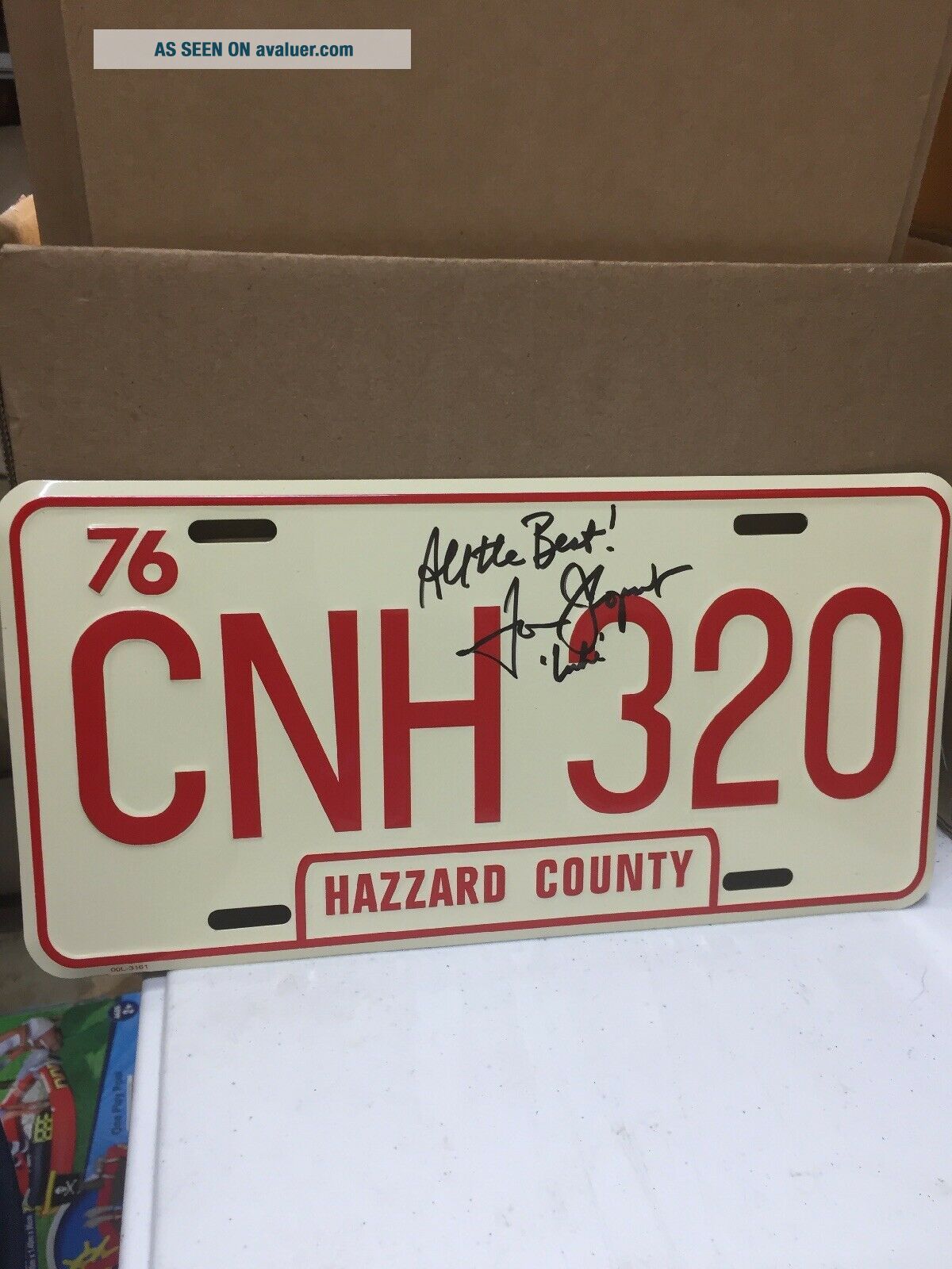 General Lee License Plate Signed By Tom Wopat “Luke Duke” Dukes Of ...