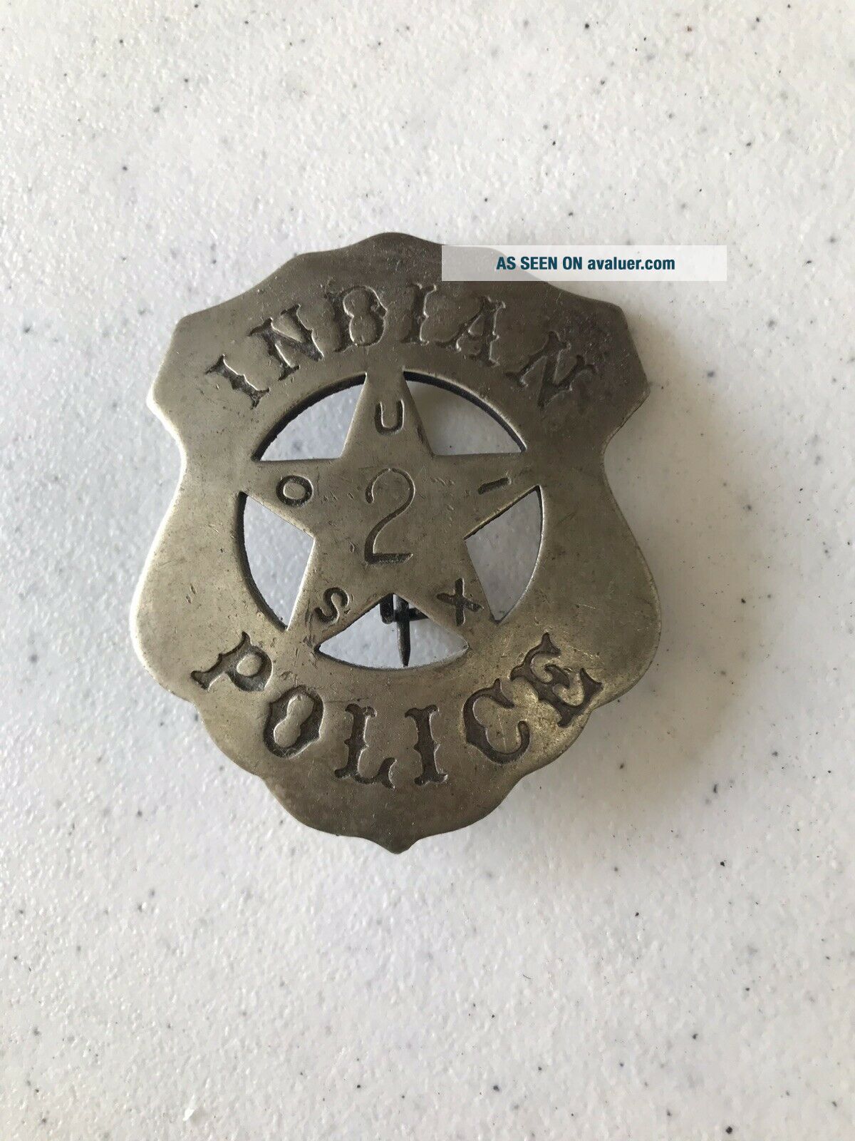 Vintage MGM Studios Indian Police Badge Movie Prop | #12645105