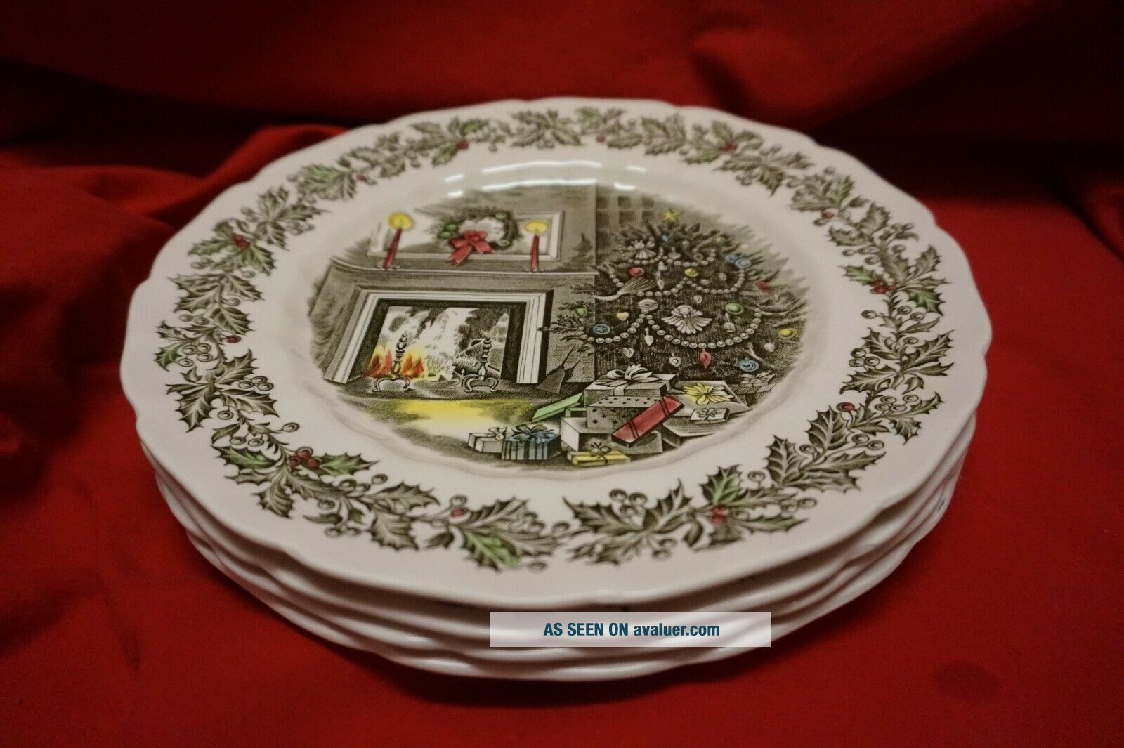 (4) JOHNSON BROTHERS MERRY CHRISTMAS DINNER PLATES | #12703921