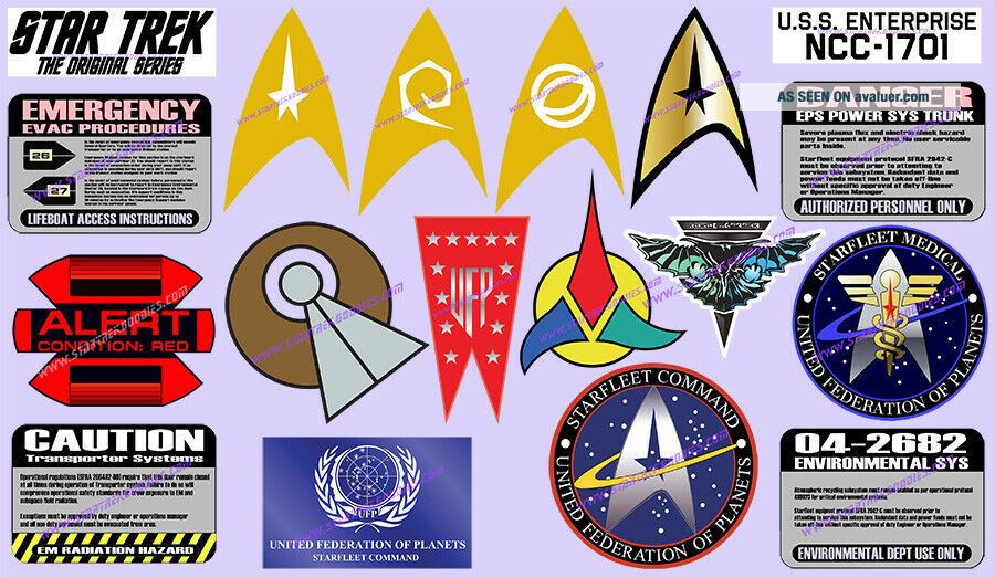 Choose From EIGHTEEN Star Trek: Series VINYL DECALS / STICKERS | #12666310