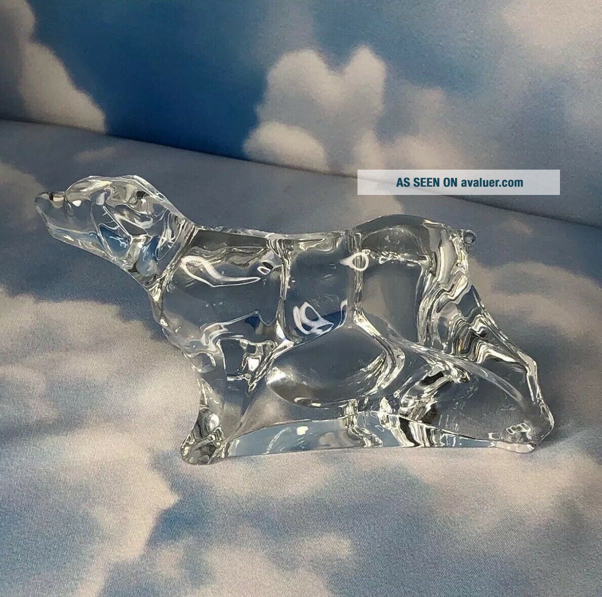 Baccarat Crystal Dog Figurine Pointer Hunting Dogs Breeds Lab Art Glass ...