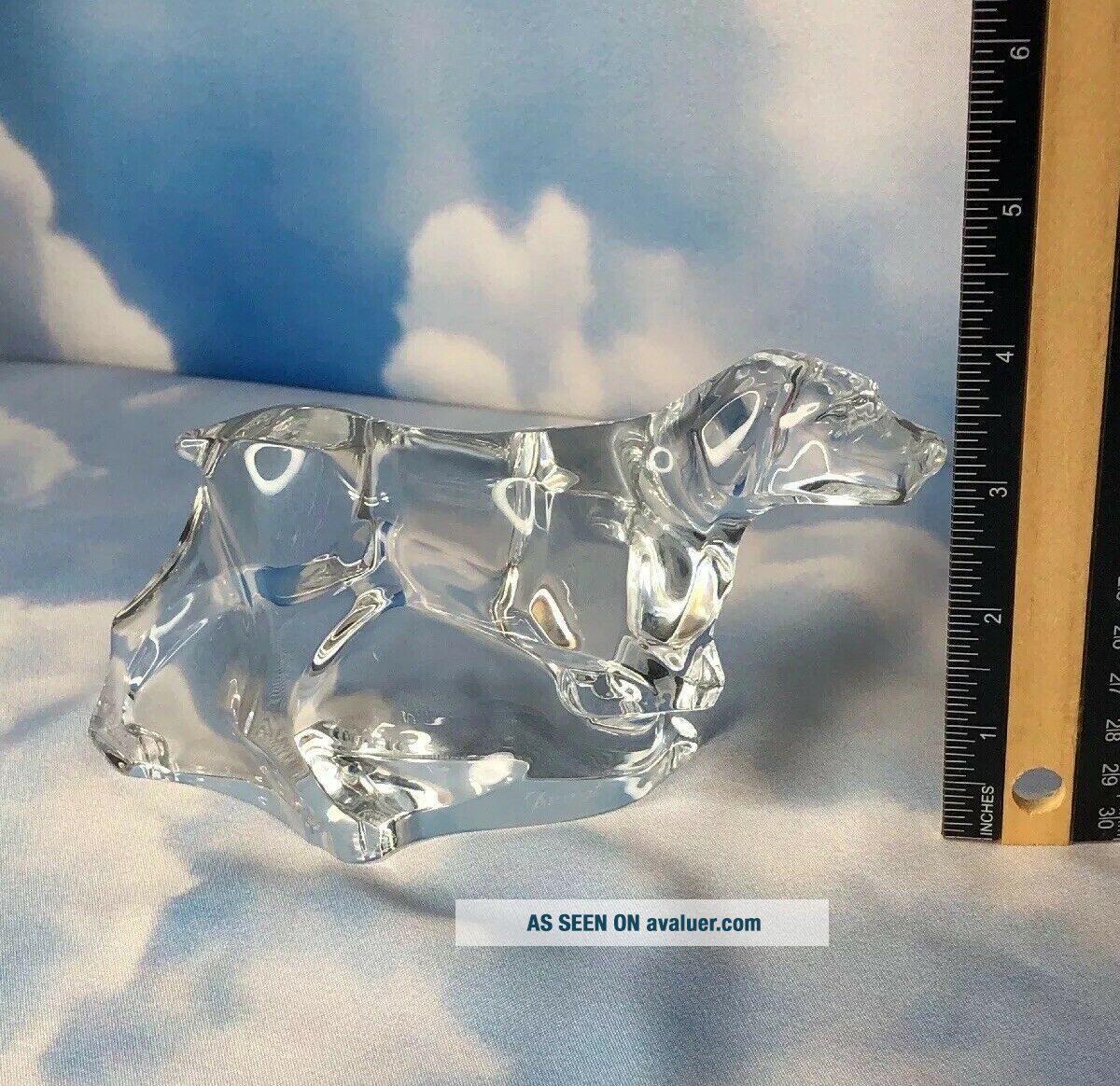 Baccarat Crystal Dog Figurine Pointer Hunting Dogs Breeds Lab Art Glass ...