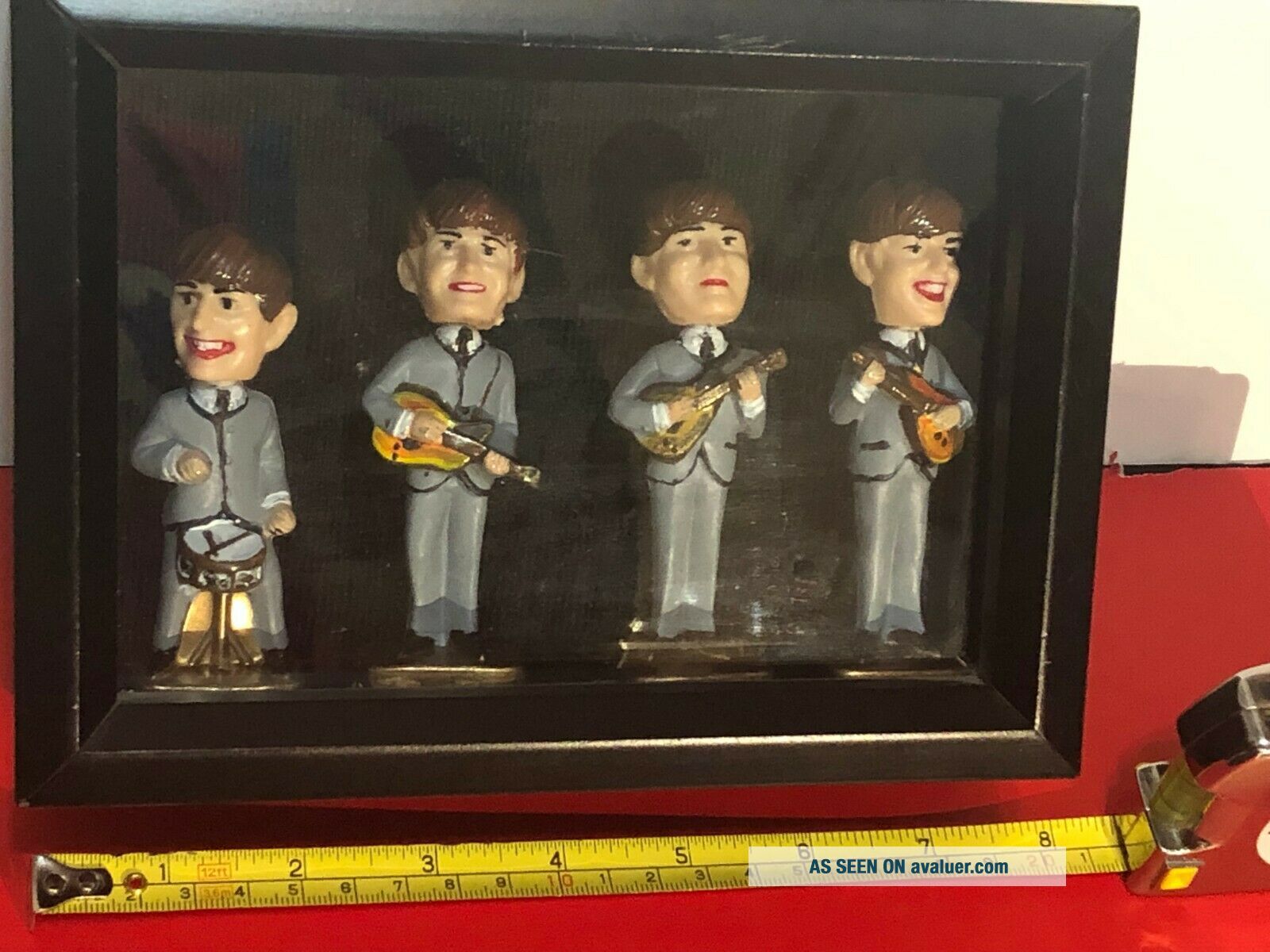 1960 ' S COMPLETE SET OF 4 BEATLES BOBBLE HEAD CAKE TOPPERS In Display ...