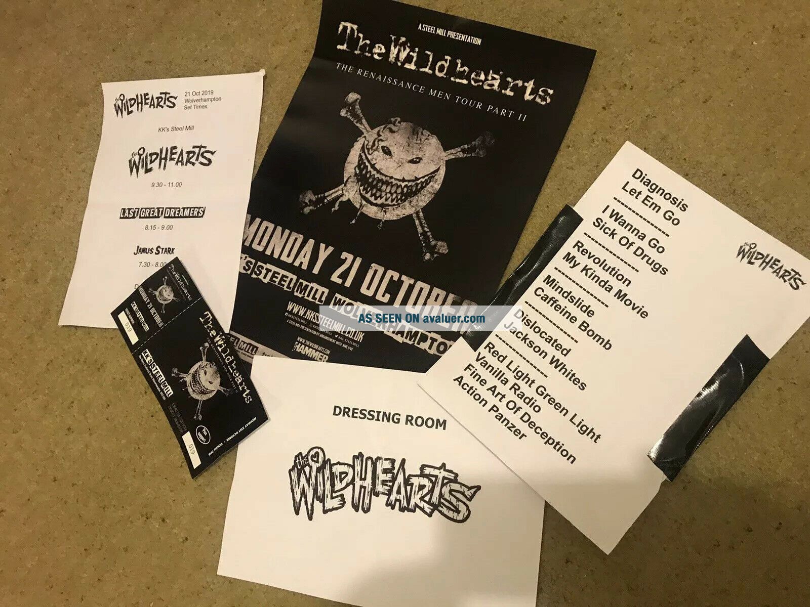 The Wildhearts Rare UK Tour 2019 Concert Memorabilia Setlist Poster ...