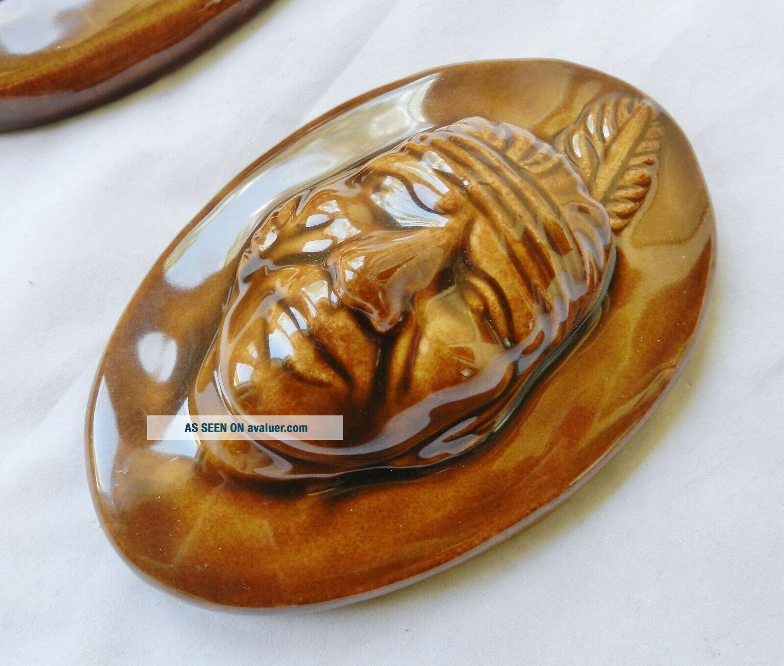 Van Briggle Native American Indian Head Maiden & Chief Wall Plaque ...