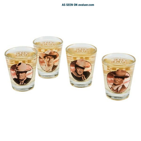 John Wayne Western Photo Images 4 Pack Shot Glass Set, | #12780214