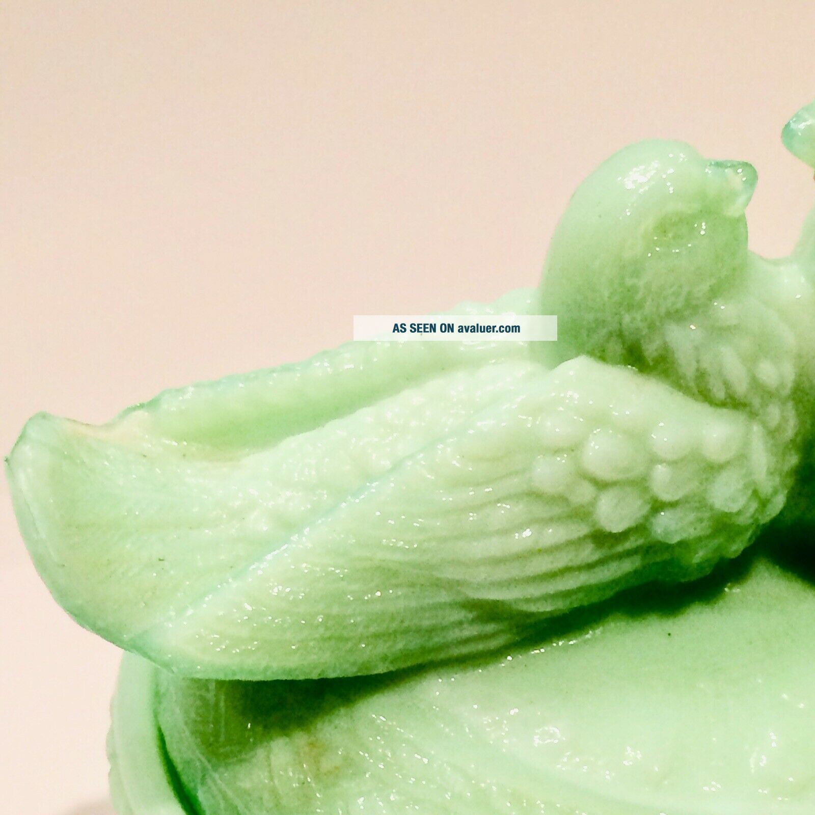 Westmoreland Green Jade Jadeite Glass Lovebird Covered Candy Dish ...