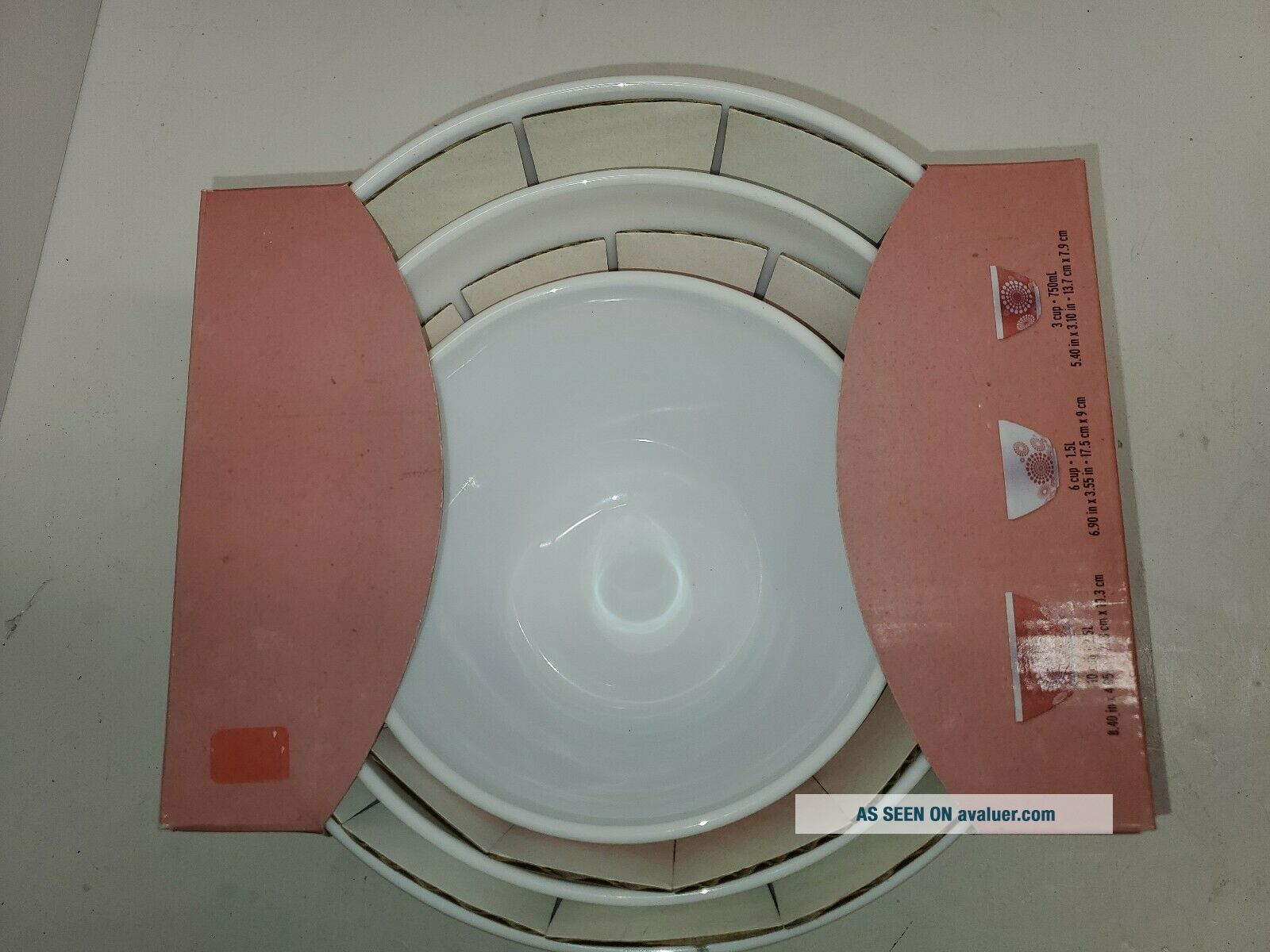 PYREX Vintage Charm Tickled Pink 3 Pc Mixing Bowl Set RETRO MIB | #12865939