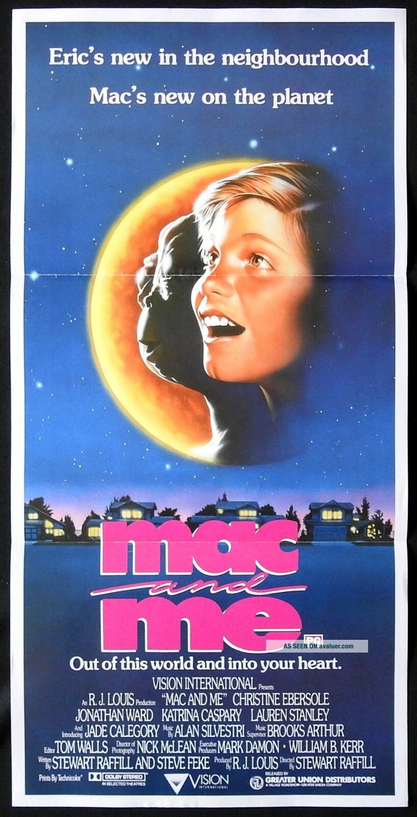 MAC AND ME Daybill Movie Poster Christine Ebersole Jonathan Ward ...