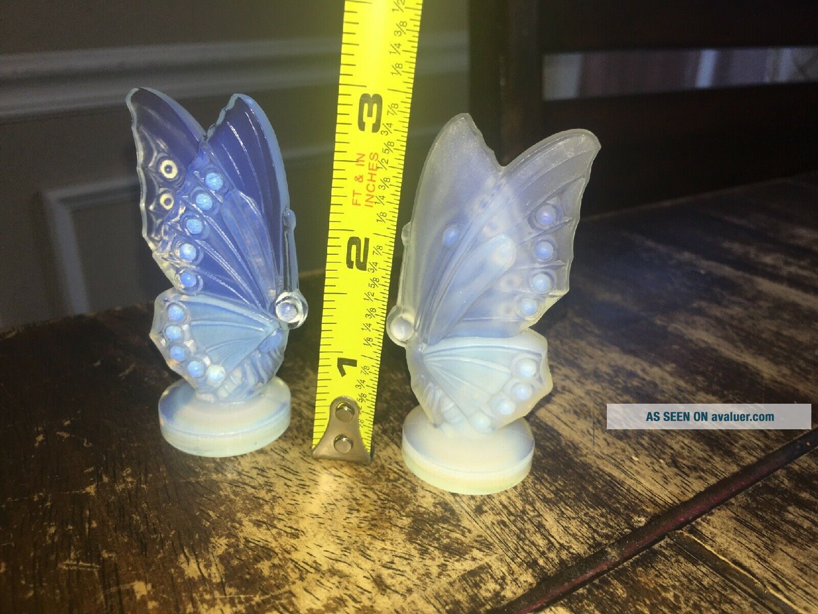 Sabino France Opalescent Art Deco Glass Closed Wing Butterfly Figurines ...