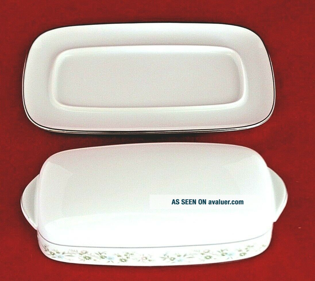 Vintage Noritake Savannah Butter Dish W/ Lid Cover Platinum Line ...