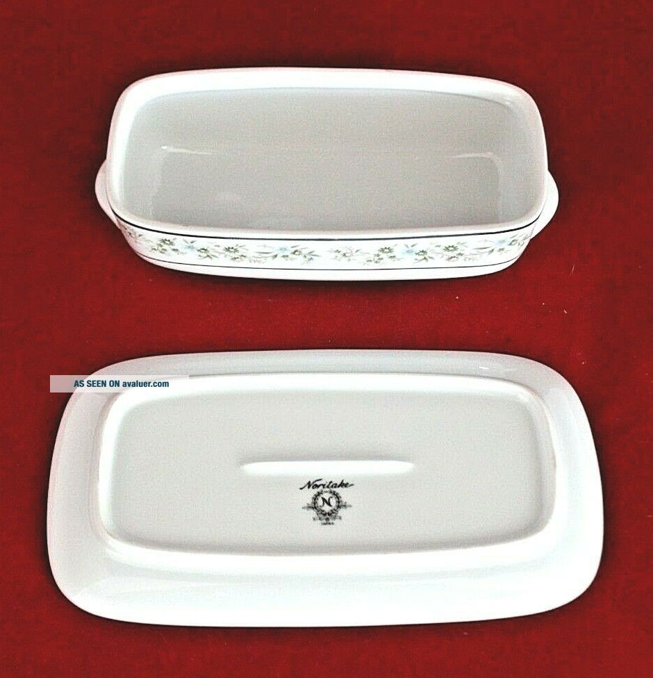 Vintage Noritake Savannah Butter Dish W/ Lid Cover Platinum Line ...