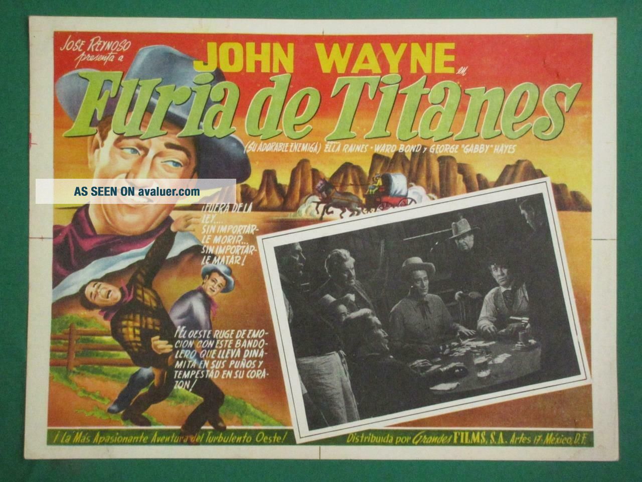 JOHN WAYNE TALL IN THE SADDLE ELLA RAINES FURIA DE TITANES MEXICAN ...