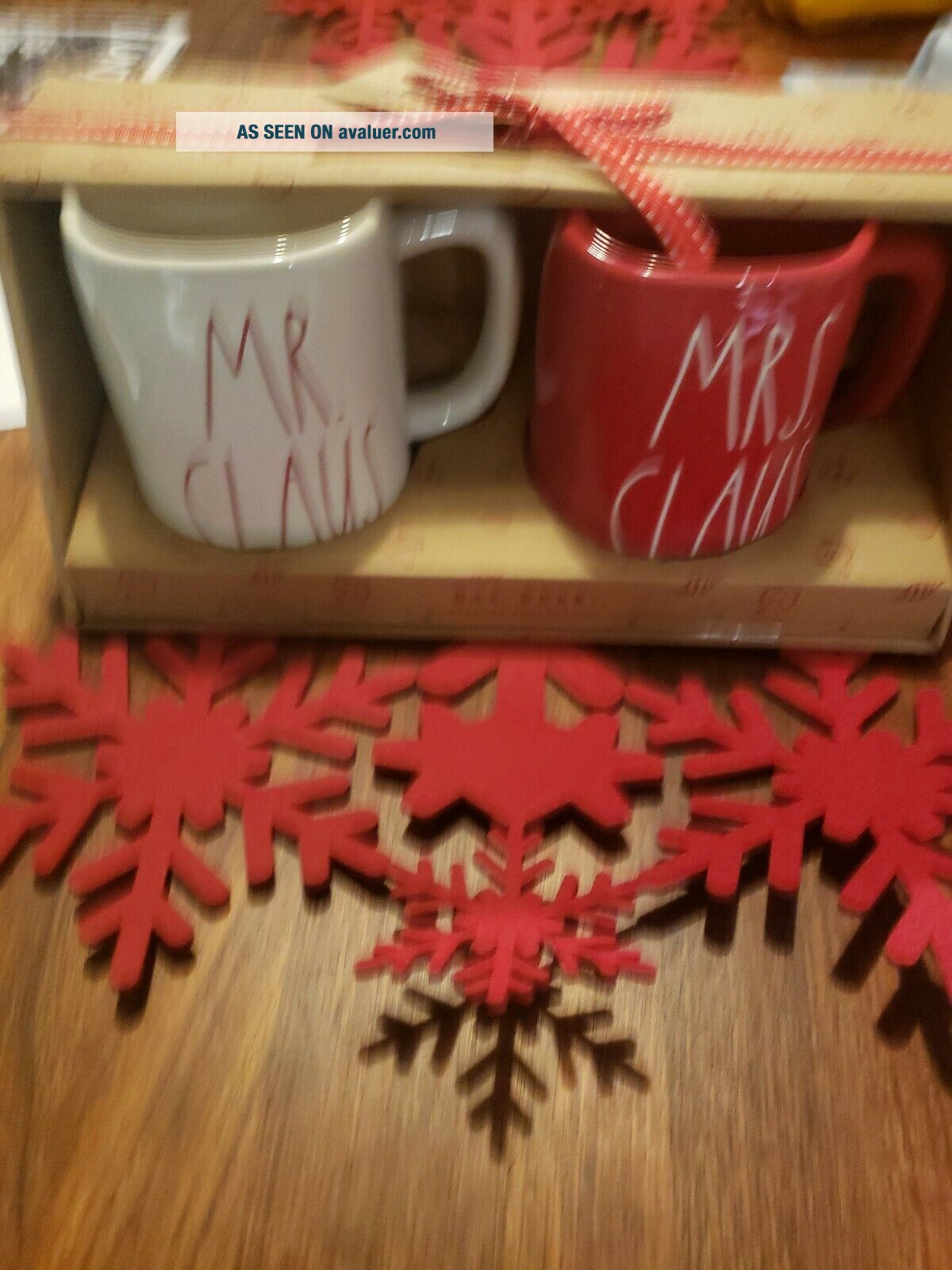 RAE DUNN Christmas White & Red MR CLAUS MRS CLAUS 2 Mugs | #13004053