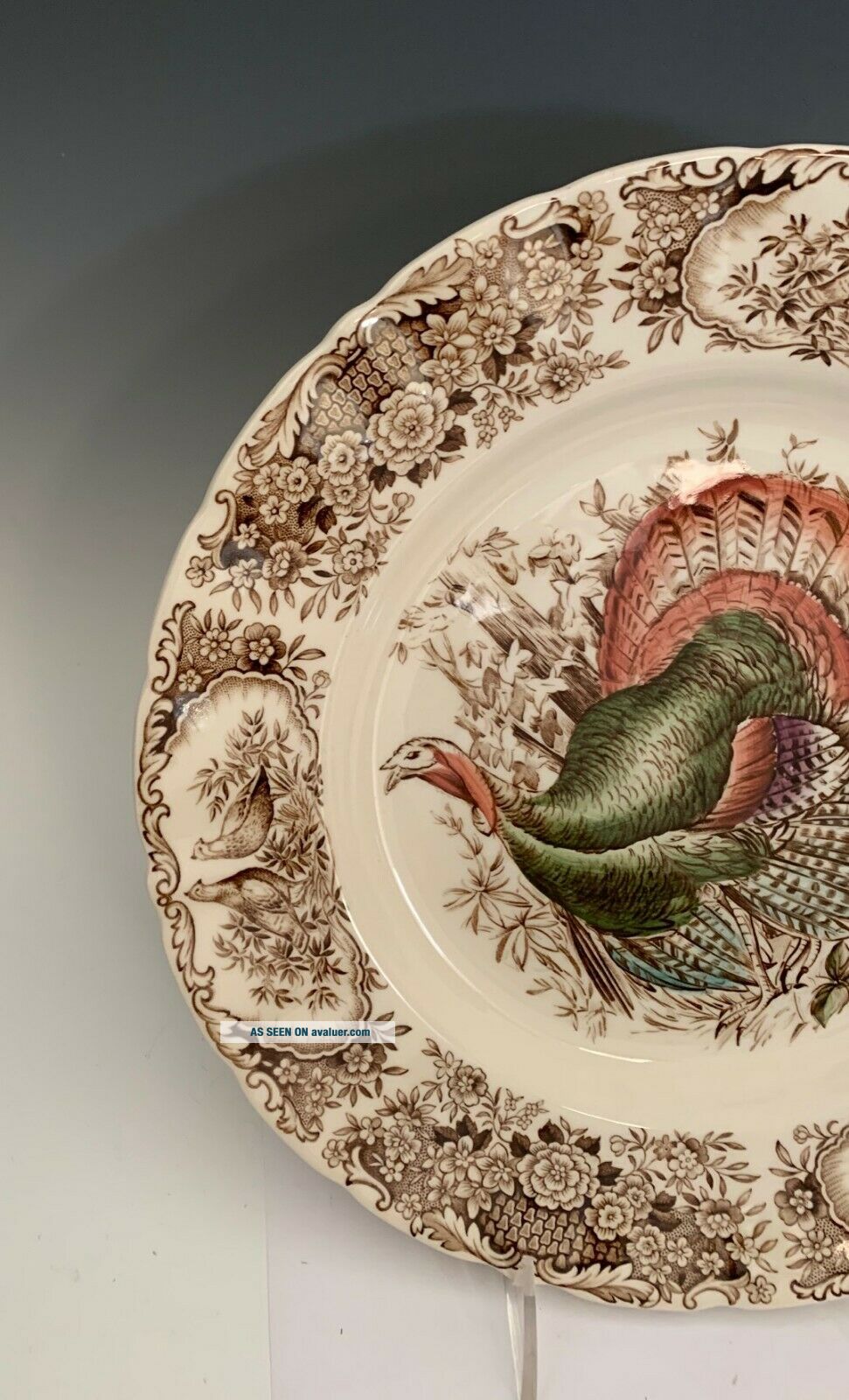 Johnson Brothers Native American Windsor Ware Wild Turkeys Dinner Plate ...