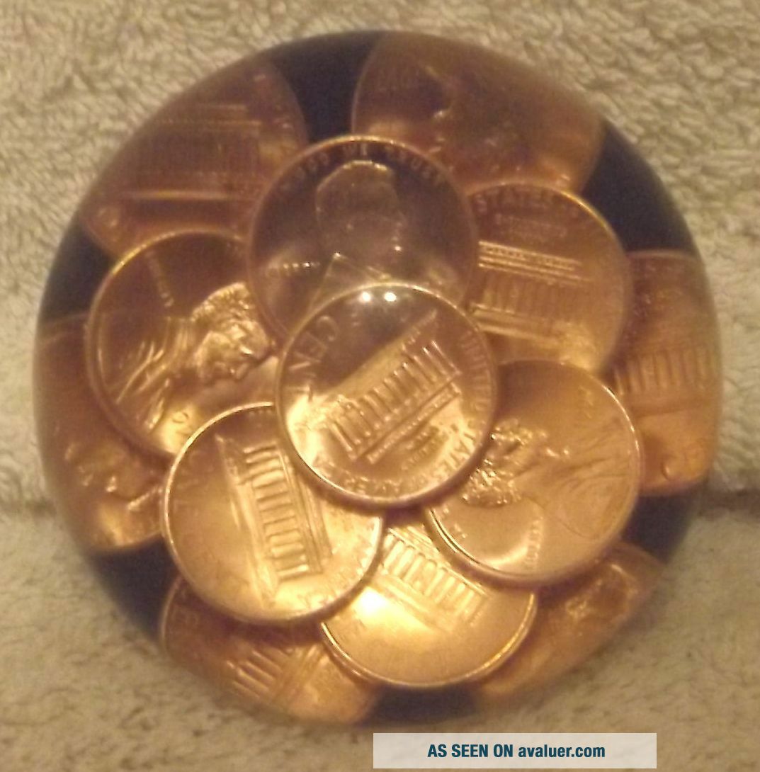 VINTAGE LINCOLN PENNIES PAPERWEIGHT - - TARAX INFINITY PRODUCTS CANADA ...