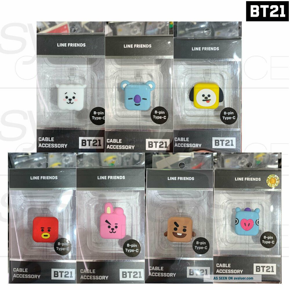 BTS BT21 Official Authentic Goods Cable Protection Cap By S2B, Tracking ...