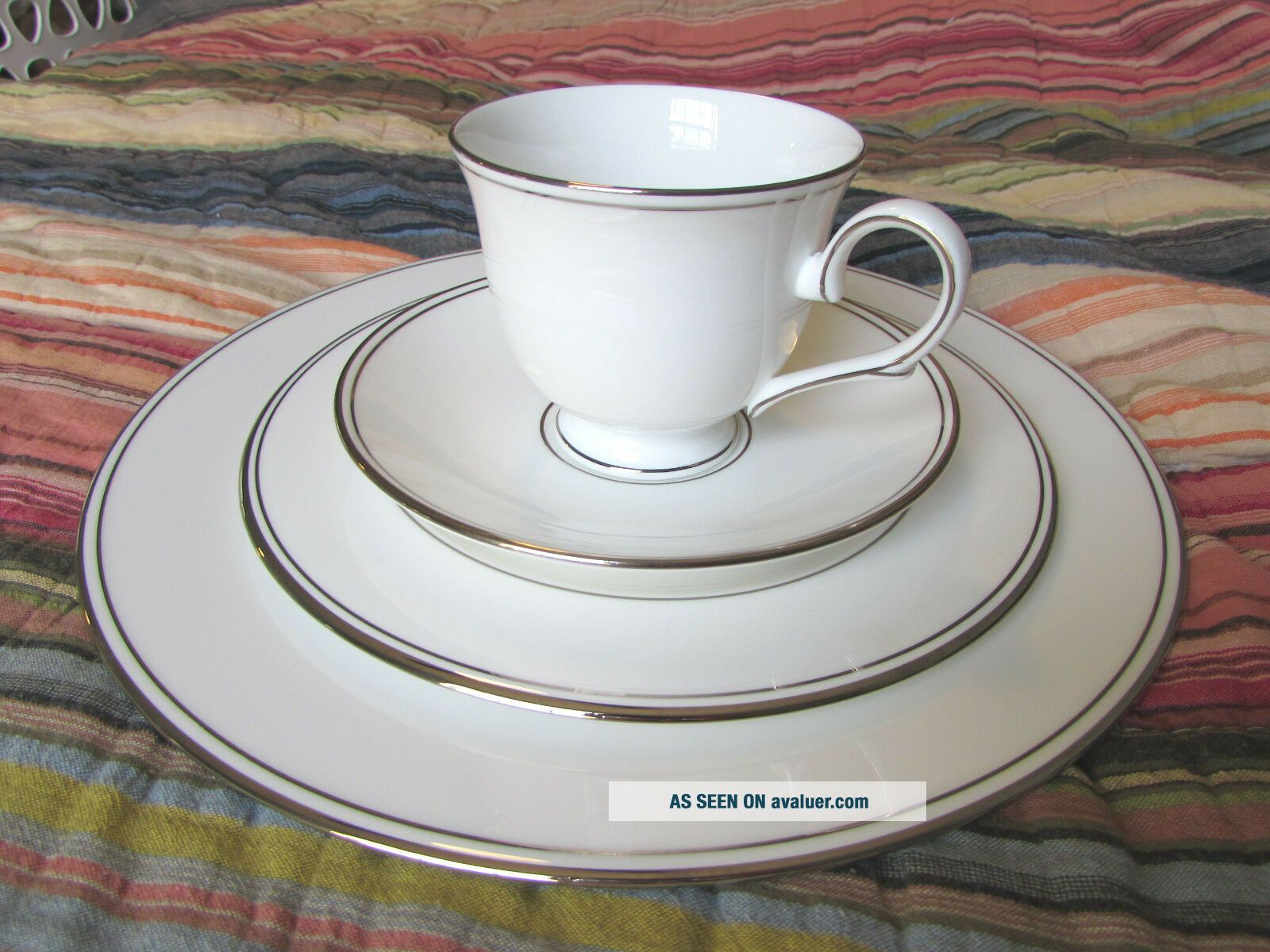 Lenox Federal Platinum 5 - Piece Place Setting Bone China For One ...