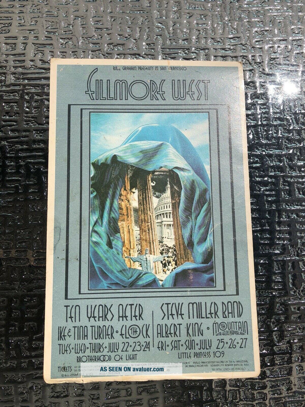 Steve Miller Band Handbill Fillmore West 1969 Bill Graham 183 Ike Tina ...