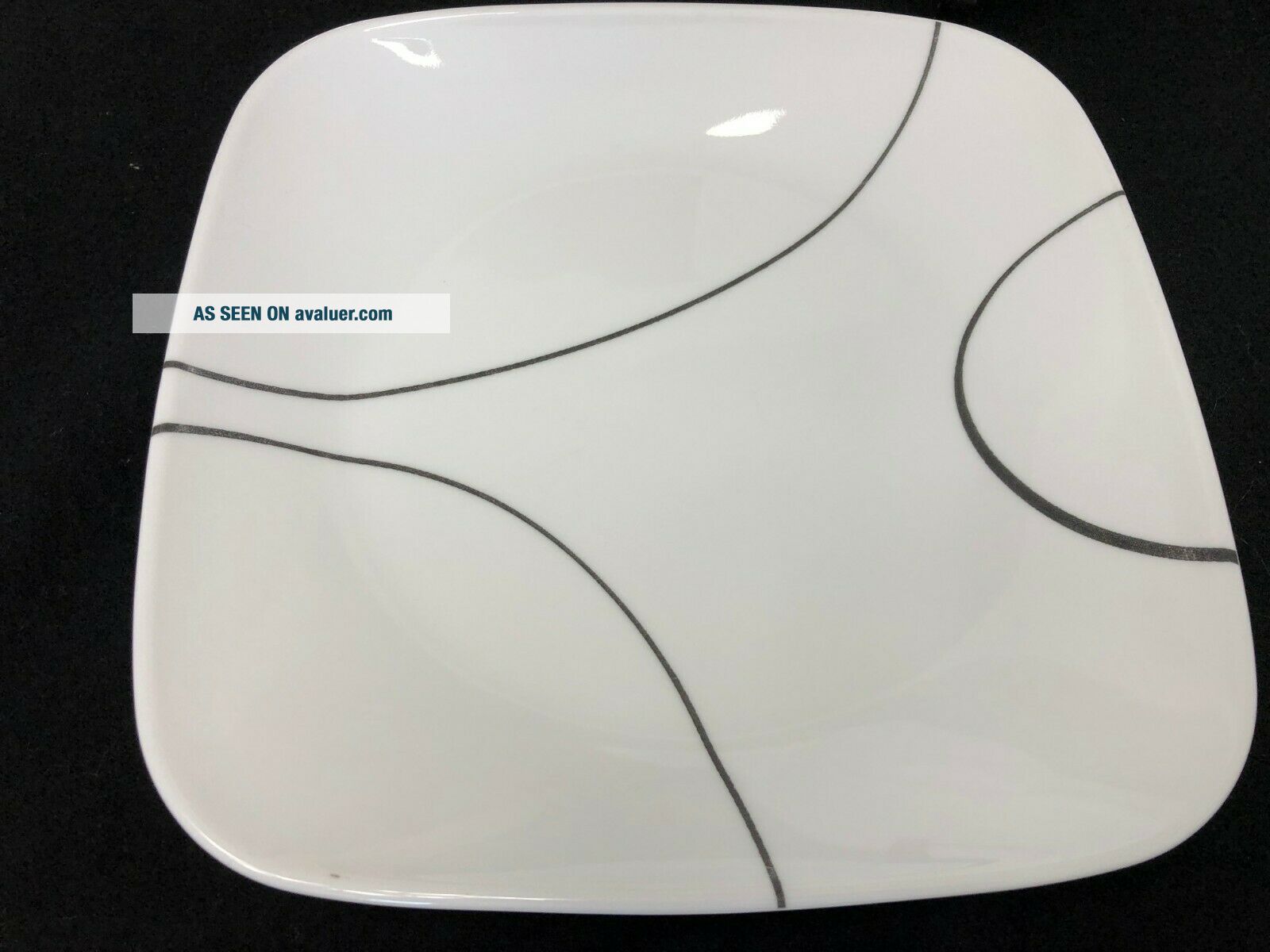 Set Of 6 Corelle Dishes Simple Lines Vitrelle 9 " Square Luncheon ...