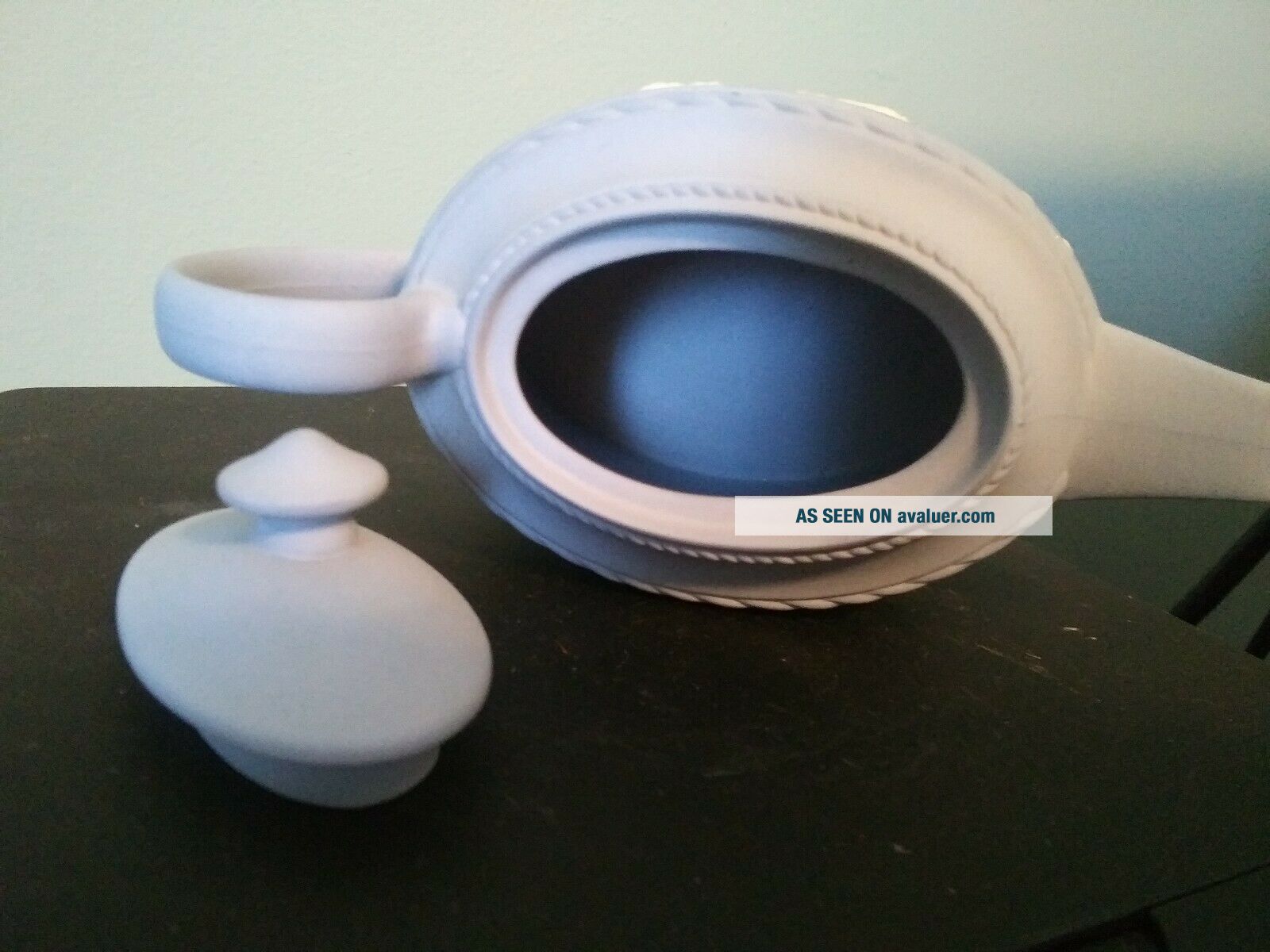 Wedgwood Jasper Ware Dancing Hours Blue Mini Teapot | #13146145