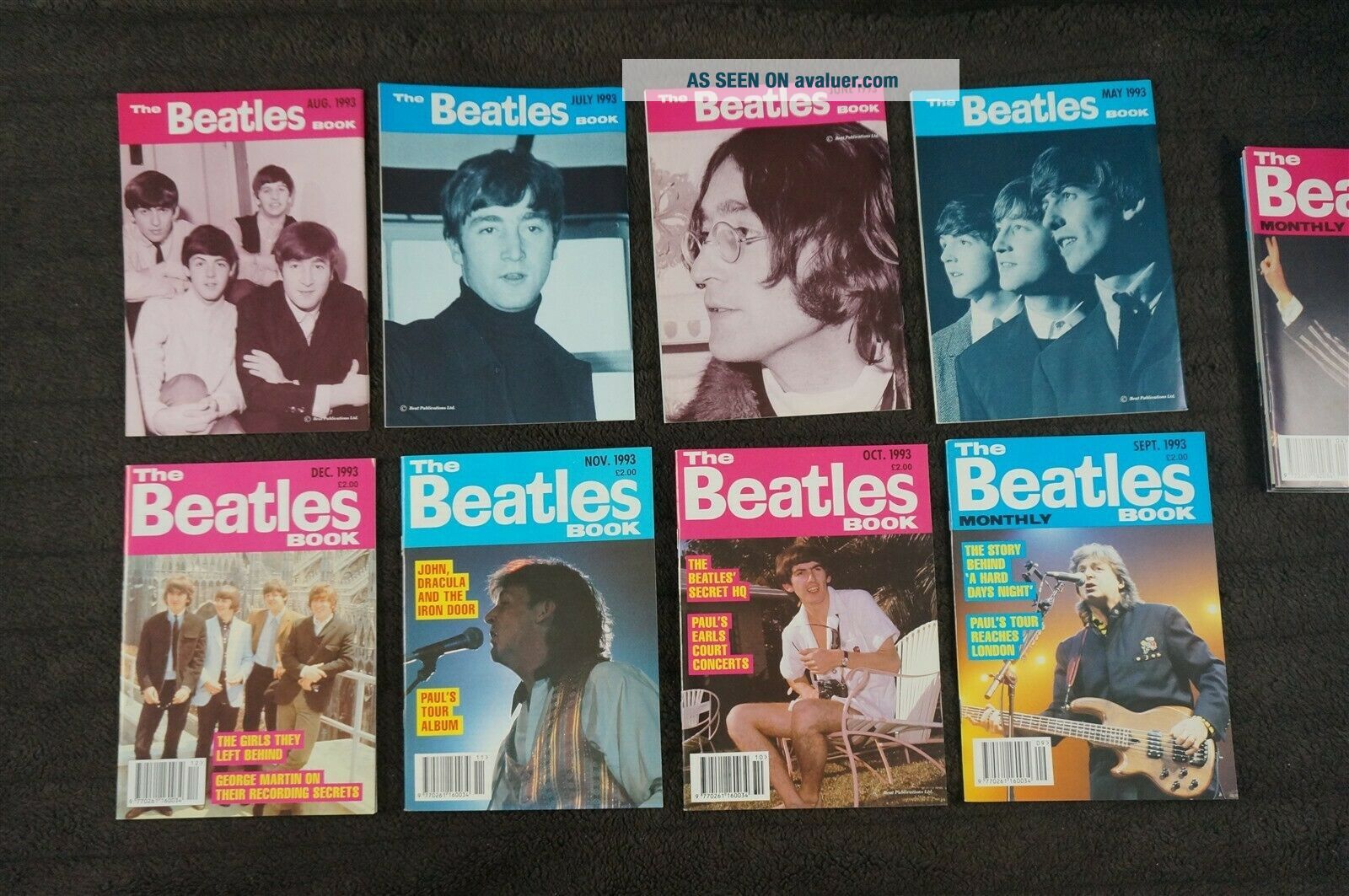 BEATLES Book Monthly - Complete Set Of 12 1993 Magazines No: 201 - 212 ...
