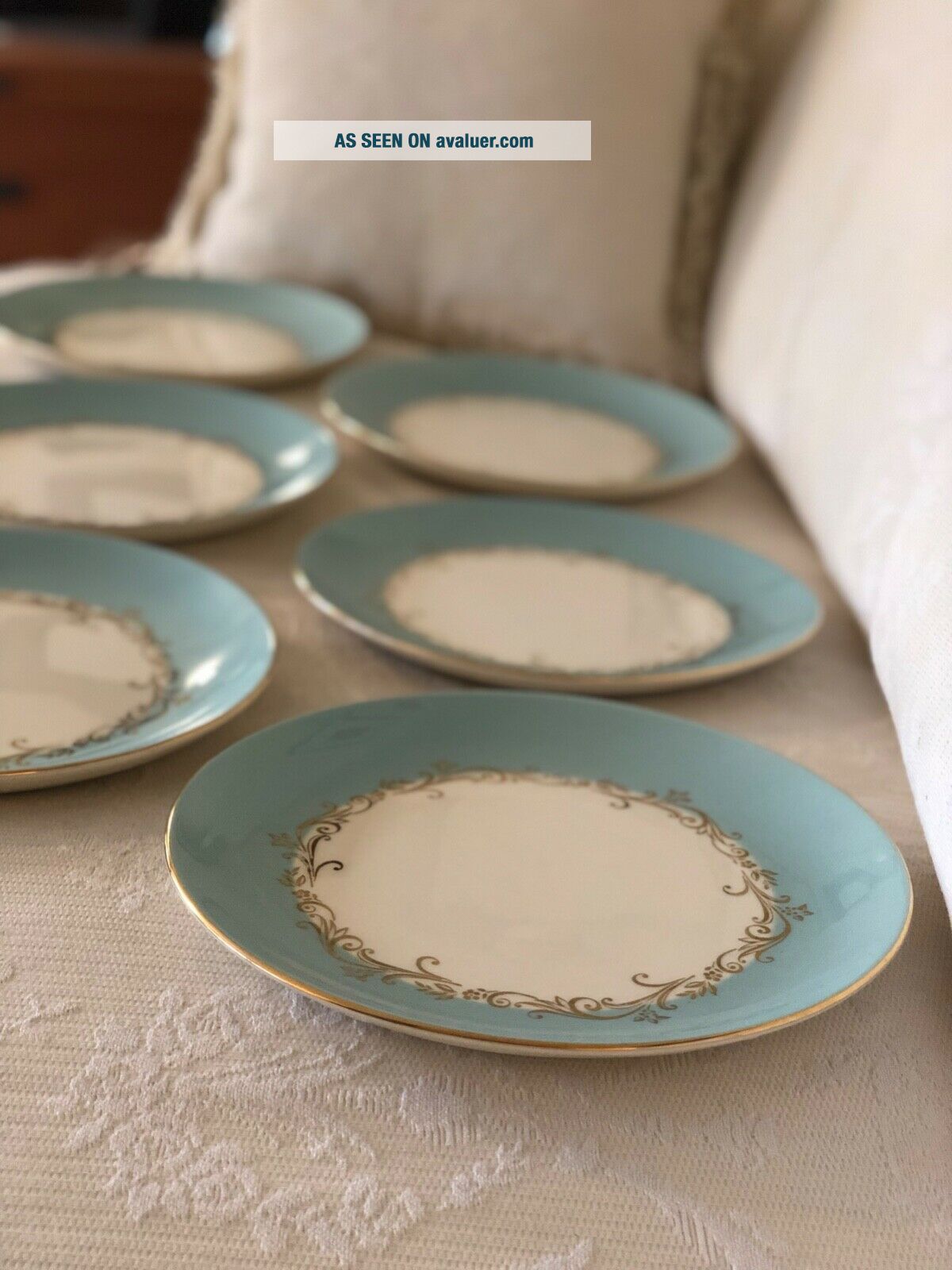 Lifetime China Gold Crown Dinner Plates Homer Laughlin Semi Vitreous ...
