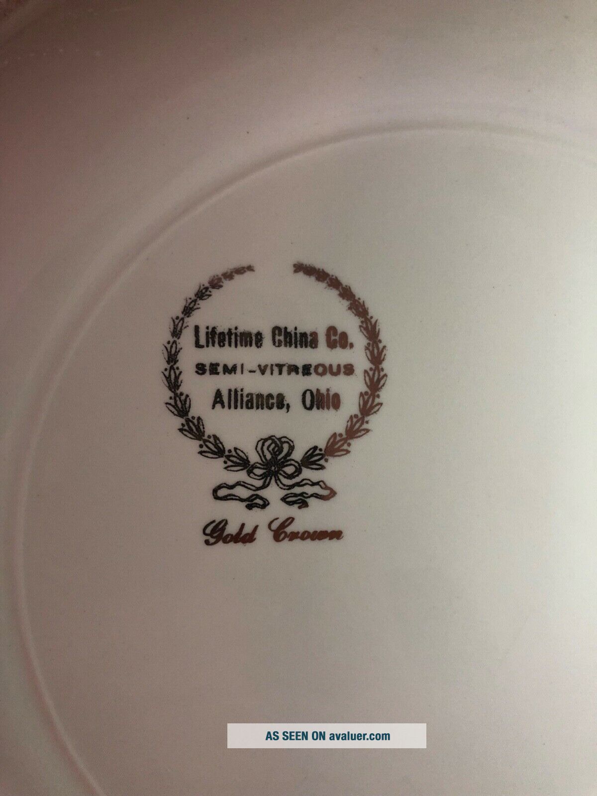 Lifetime China Gold Crown Dinner Plates Homer Laughlin Semi Vitreous ...