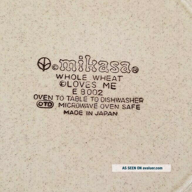 MIKASA WHOLE WHEAT LOVES ME DINNER PLATES SET OF THREE USA | #13247037